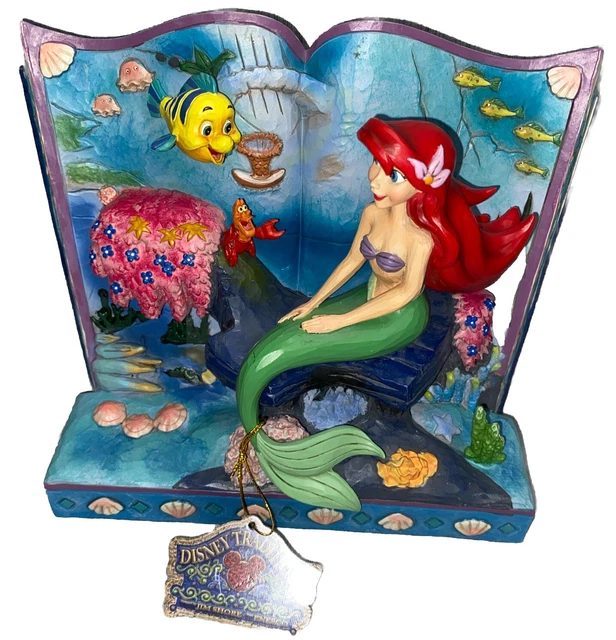 DISNEY JIM SHORE 2024 The Little Mermaid Ariel 35th Storybook Figurine ...