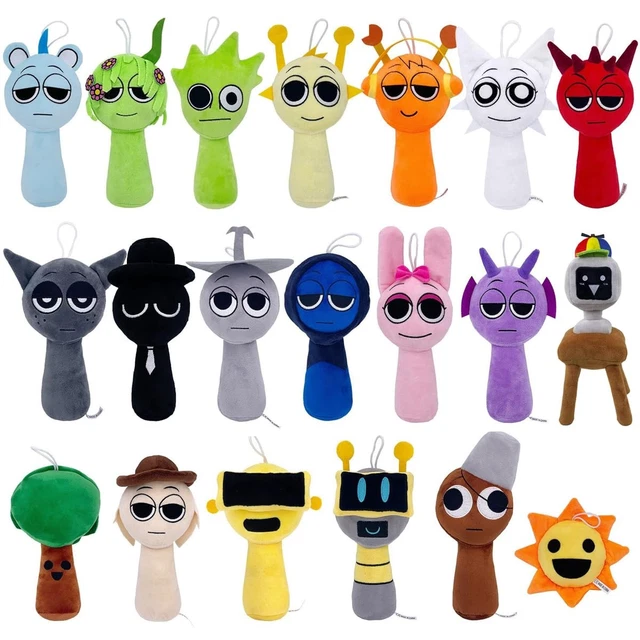 SPRUNKI PLUSH, 8PCS Sprunky Wenda Sprunki Gray Plushies, Sprunk Soft ...