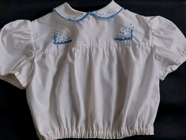 JOLI PETIT HAUT Ancien Brodee Main Poupees Ou Baigneurs EUR 6,50 ...