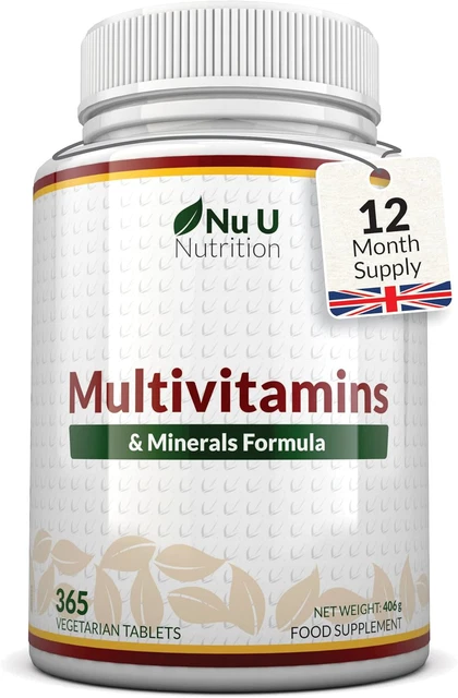 MULTIVITAMIN TABLETS FOR Men & Women - 365 Tablets - 1 Year Supply - 25 ...