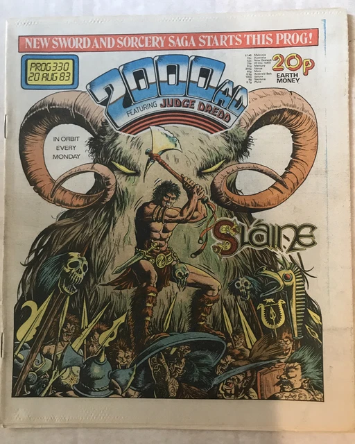 2000 AD PROG 330 1st Slaine Ukko appearance UK Comic Judge Dredd Pat ...