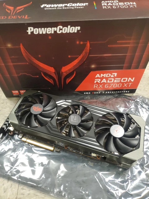 POWERCOLOR RED DEVIL AMD Radeon RX 6700 XT Triple-Fan Graphics Card ...