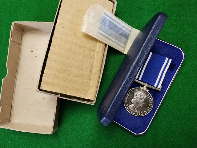 POST WW2 EXEMPLARY Police Service Medal In Box Original $175.00 ...