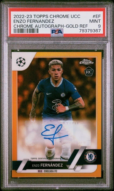 2022-23 TOPPS CHROME UCC Enzo Fernandez Gold recrue voiture /50 PSA 9 EUR 220,90 - PicClick FR