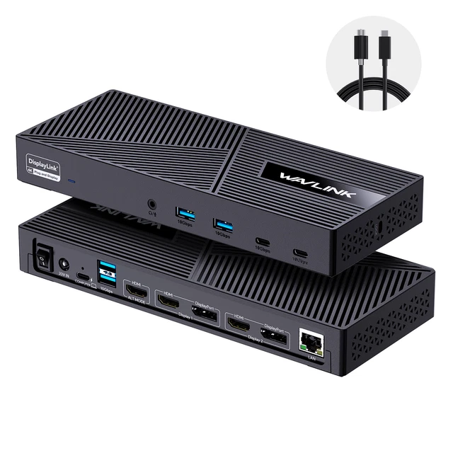 WAVLINK DOCKING STATION universale triplo display, dock USB-C 15 in 1 ...