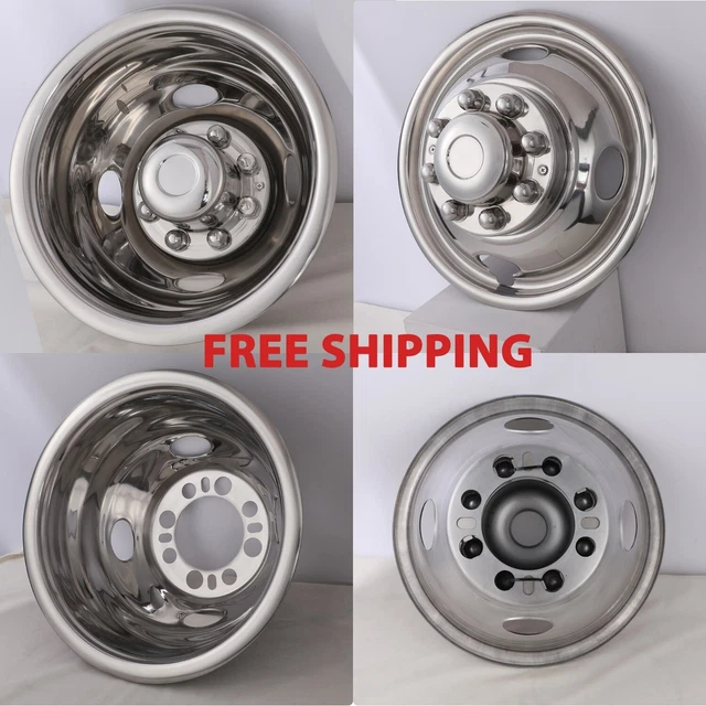 16& INCH DUALLY Wheel Simulators For Chevy GMC Ford Dodge Stainless ...