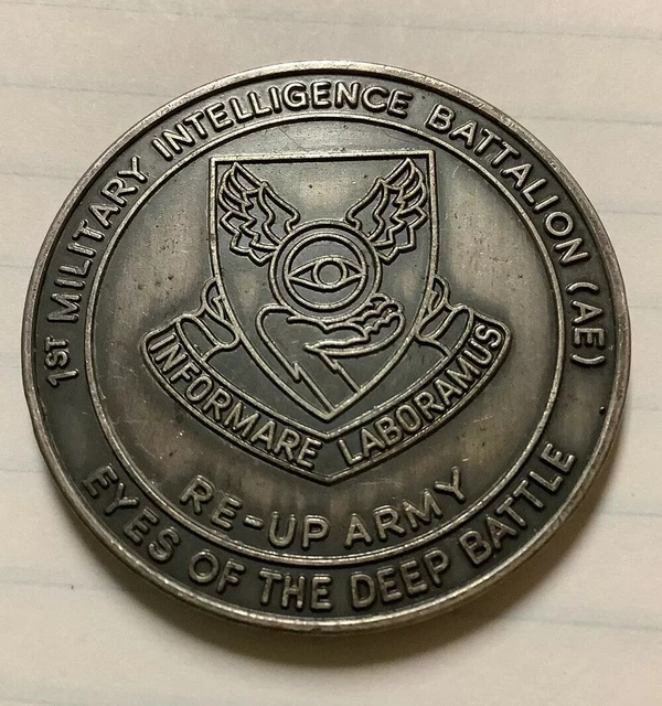 US ARMY 1ST Military Intelligence Battalion Challenge Coin £8.48 ...