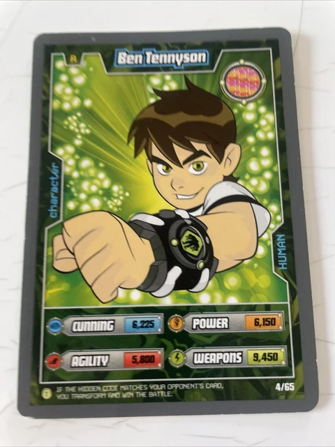 BEN 10 ALIEN Adventures Collectable Card Ben Tennyson 4/65 Trading Card ...