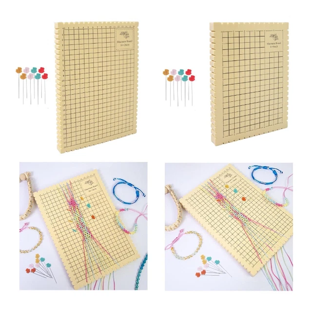 MACRAME BOARD AND Pins Kit with Grids for Measuring for Macrame Project ...