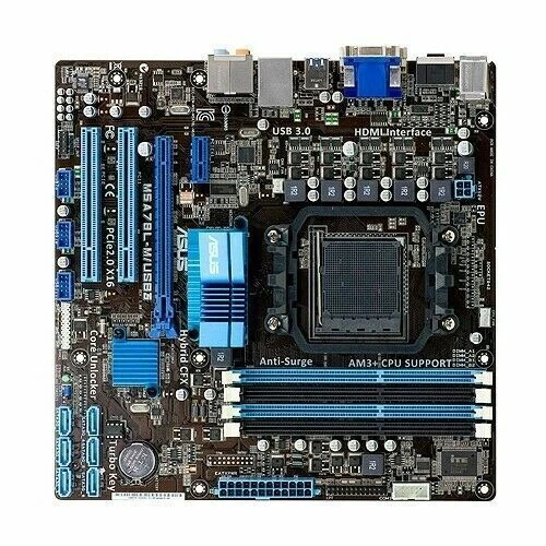 ASUS M5A78L-M/USB3 SOCKET AM3+ Motherboard AMD 760G DDR3 uATX USB3.0 HDMI SATA3 £117.46 ...