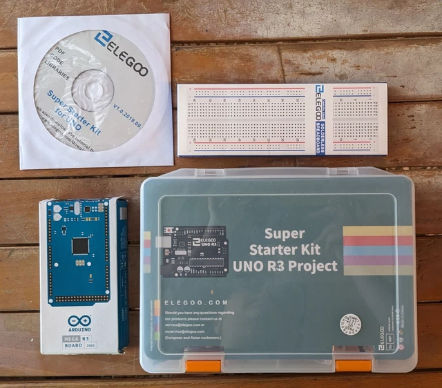 ARDUINO MEGA 2560 Rev3 + Elegoo Uno R3 + Super Starter Advanced Kit EUR 100,00 - PicClick IT