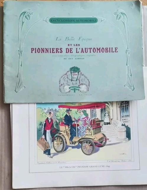LES PIONNIERS DE l' AUTOMOBILE/La BELLE ÉPOQUE 16 Lithographies Guy ...