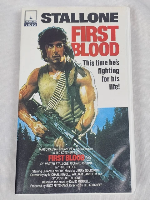 RARE HTF FIRST Blood (VHS) Thorn EMI 1982 Rambo Sly Stallone Big Box ...