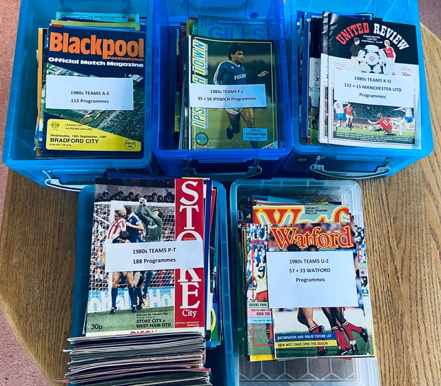 1980S OVER 600 Football Programmes. Ex-Dealer Stock- Most MINT ...