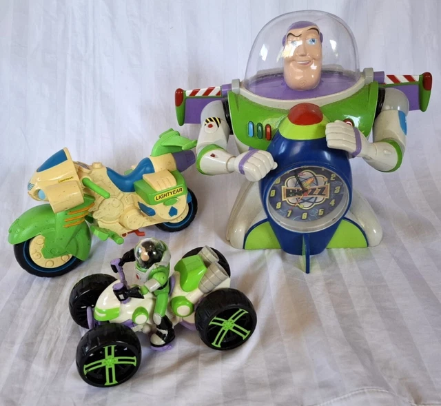 BUZZ LIGHTYEAR ALARM Clock Toy Story Disney Pixar Works Great ! + 2 ...