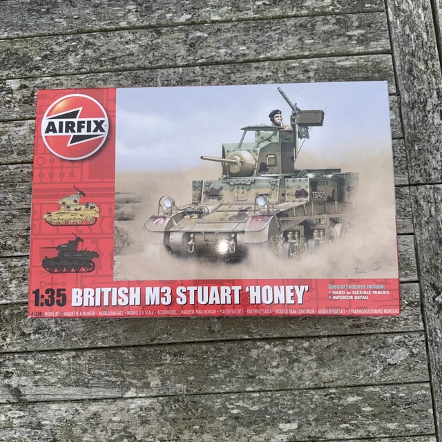 AIRFIX A1358 1:35 Scale British M3 Stuart "Honey" Tank Plastic Model ...