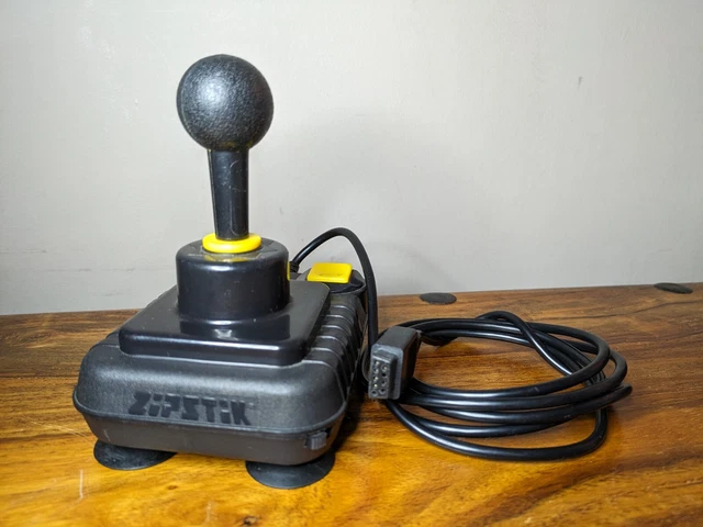 CONTROLLER JOYSTICK ZIPSTICK per Commodore Amiga, 64, Atari, Spectrum ...