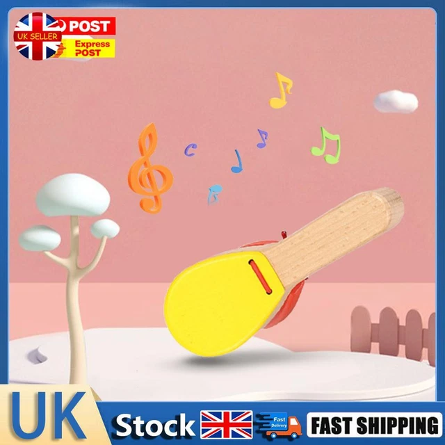 WOODEN CASTANET CLAPPER Orff Clapping Board for Kids Children Toy ...