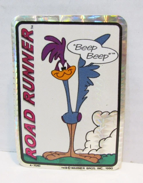 THE ROAD RUNNER 1990 Prism Sticker Vending Machine Decal Looney Tunes ...