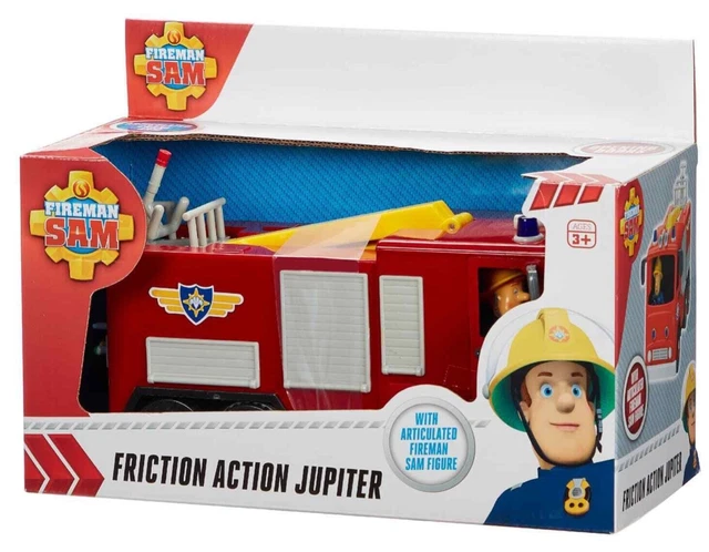 FIREMAN SAM FRICTION Action Jupiter Fire Engine with Sam Figure ...