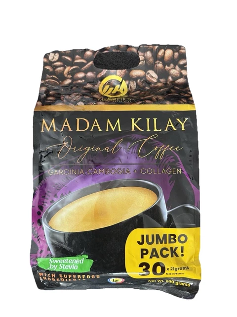 MADAM KILAY ORIGINAL Coffee JUMBO PACK 30 Sachets x 21g Each 💯 ...