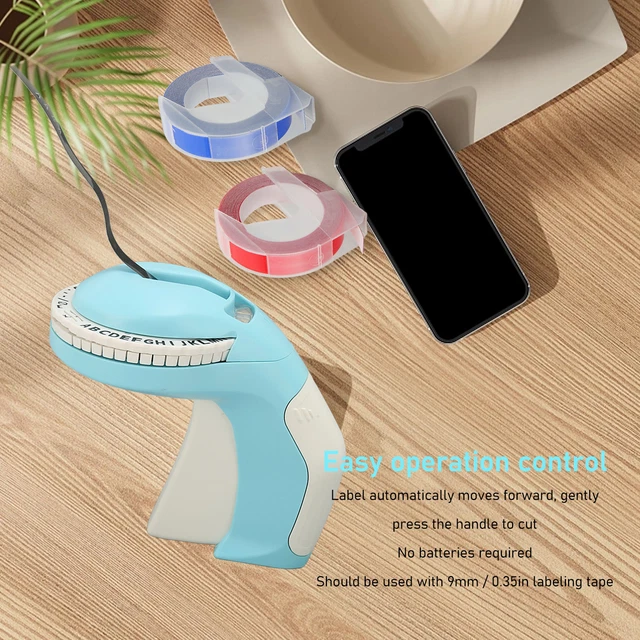 EMBOSSING LABEL MAKER 600dpi DIY Manual Label Printer 3D Embossed Label ...