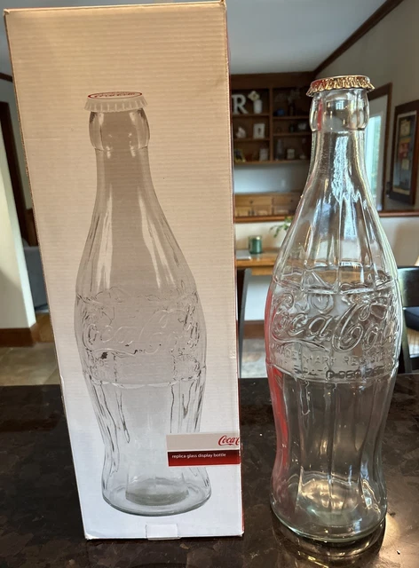 LARGE COCA COLA Glass Coke Bottle Store Display Oversize Jumbo Giant 20 ...