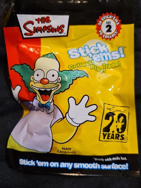 VINTAGE SIMPSON'S STICK em #2, KRUSTY THE CLOWN . 2009. Sealed in ...