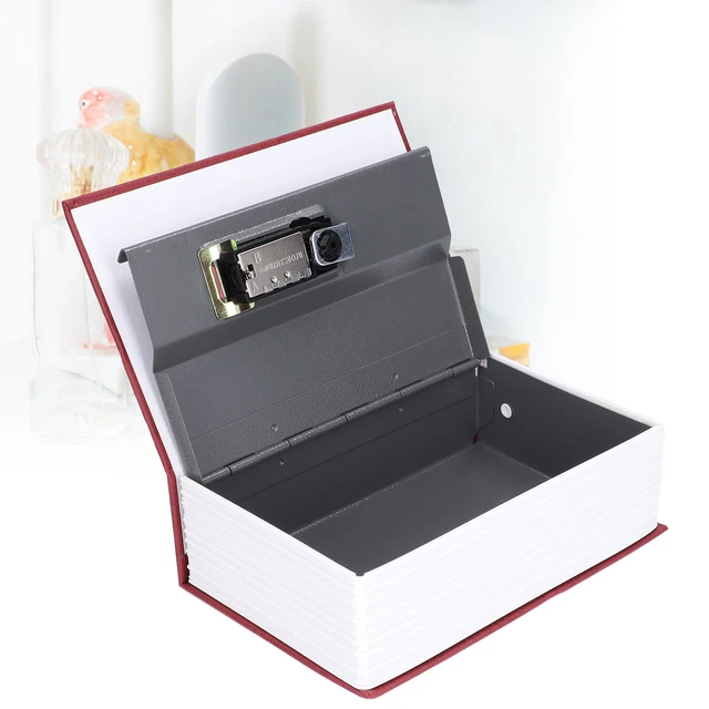 (RED)BOOK SHAPED STEEL Safe Classic Secret Book Safe Lock Password Type ...