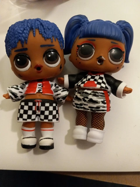 LOL SURPRISE DOLLS Downtown Family lot Boy Girl LOL Blue Hair ...