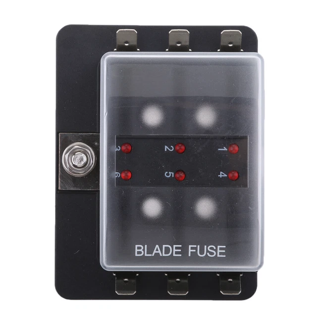 6-PIN LED WARNING lights for fuse box with protective cover £12.44 ...