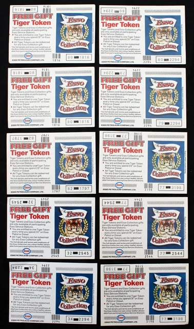 TEN ESSO TIGER Tokens from the 1980’s / 90’s £4.99 - PicClick UK