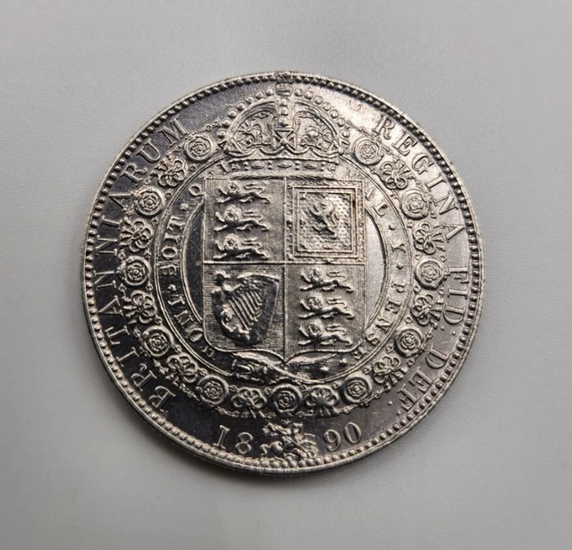 1890 QUEEN VICTORIA Jubilee Head Half Crown Silver Coin. Mint Condition ... 1890 QUEEN VICTORIA Jubilee Head Half Crown Silver Coin. Mint Condition ...