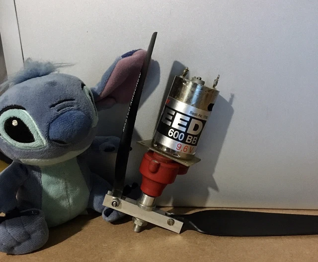 GRAUPNER SPEED 600BB 1780 9.6v brushed RC motor w GEARBOX folding prop ...