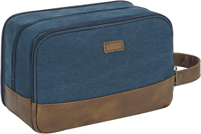 MEN'S TRAVEL TOILETRY Bag Hanging Dopp Kit Canvas Toiletry Organizer ...