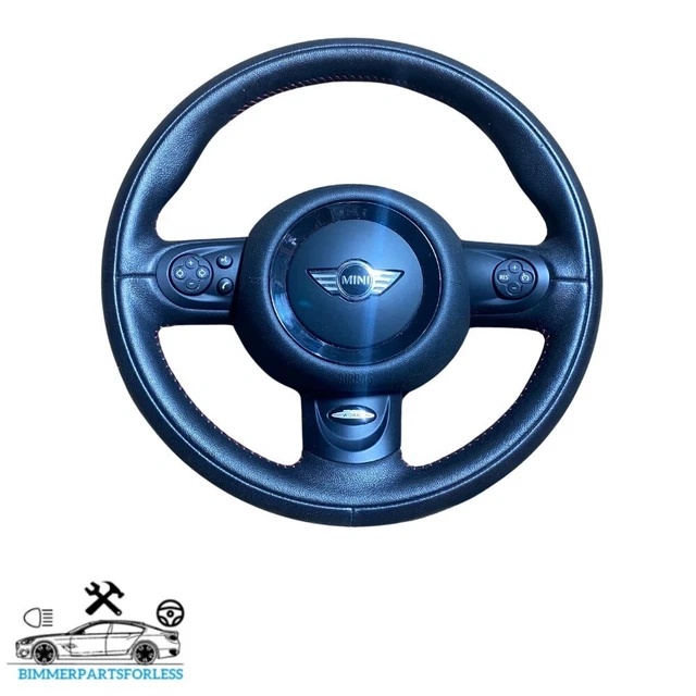 BMW MINI JCW LCI R55 R56 R57 R58 R59 R60 Steering Wheel Red Stitching ...