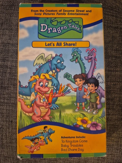 DRAGON TALES - Lets All Share VHS Tape 2000 Classic Kids Show Cartoon ...