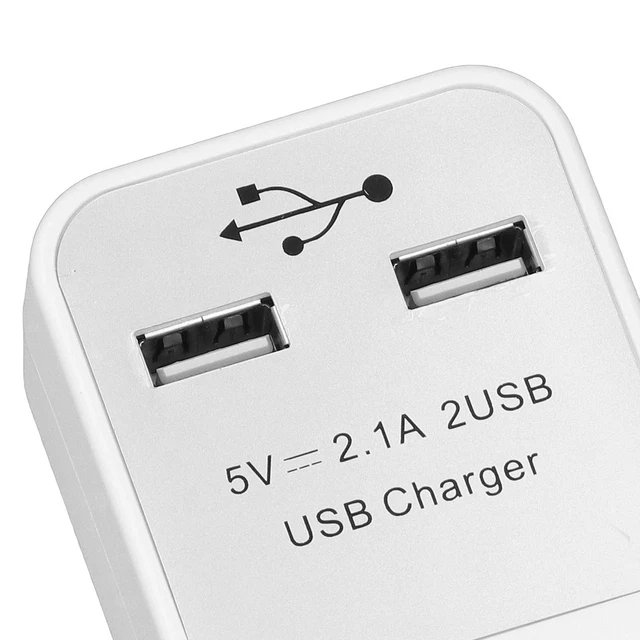 POWER ADAPTER 5V 2.1A USB Charging Socket Travel Power Converter 15A ...
