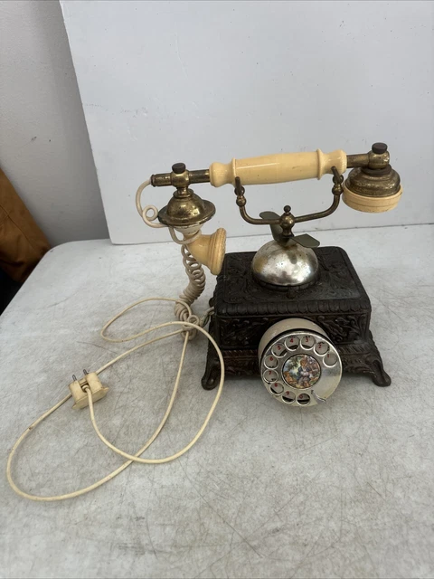 VINTAGE YELLOW ROTARY Phone Corded Princess Imperial Telephone Prop ...