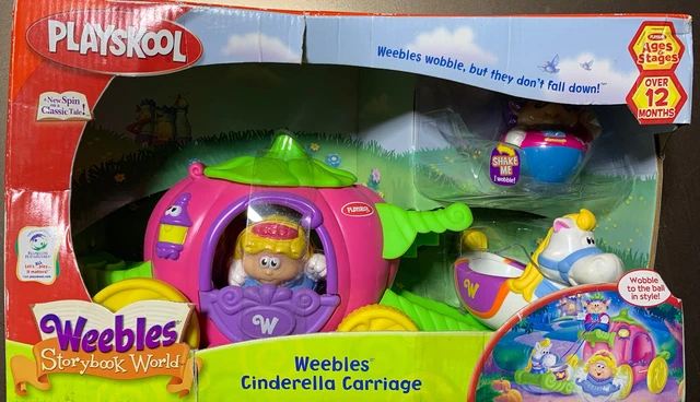 PLAYSKOOL WEEBLES STORY Book World Cinderella Carriage Princess ~ New ...
