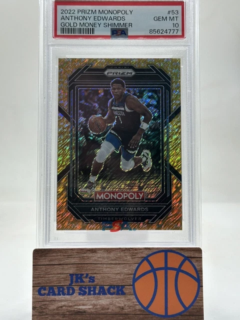 2022-23 PANINI PRIZM Monopoli Anthony Edwards Gold Money Shimmer /500 ...