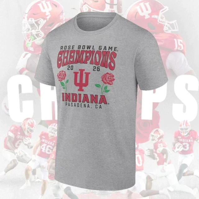 INDIANA HOOSIER FOOTBALL Playoff 2026 Rose Bowl Champions Shirt £17.00 ...