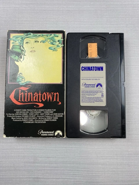 CHINATOWN VHS 1974 Jack Nicholson Rare Paramount Center Logo 8674 Red ...