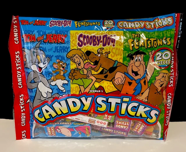 WORLD'S CONFECTIONS COMIX SCOOBY-DOO~TOM &JERRY~FLINTSTONES CANDY STICK ...