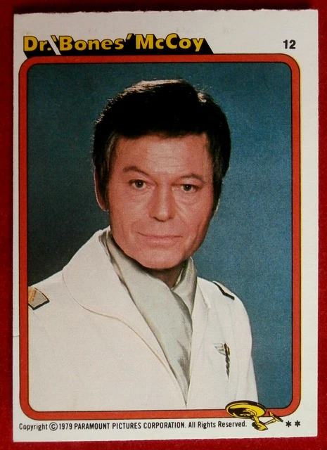 STAR TREK - MOVIE - Card #12 - DR "BONES" McCOY - TOPPS 1979 £13.99 ...