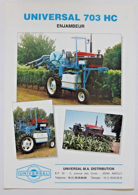 LEAFLET TRACTOR BROCHURE Universal 703HC tractor span tractor prospect ...