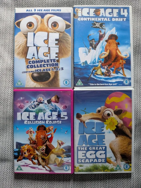 ICE AGE 1-5 DVD Bundle Full Collection Childrens Kids Animated Films ...