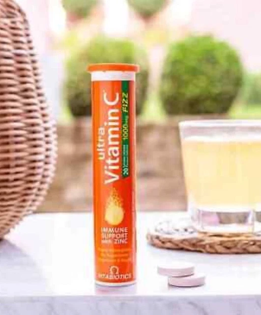 VITABIOTICS VITAMIN C Effervescent with Zinc|Orange Flavour|20 Tablets ...