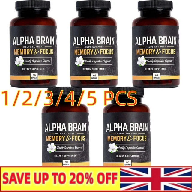 1-5X ALPHA BRAIN Memory & Focus Capsule Cognitive Supplement Men&Women ...