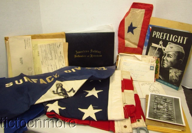 US VIETNAM NAVY Usnr Grouping Named Letters Flags Wwii Grandfather ...